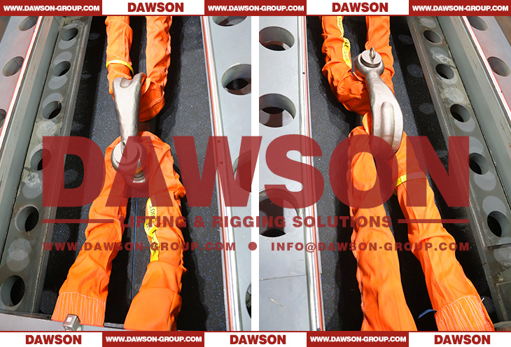 DAWSON WLL300t WIDE BODY SHACKLES X DAWSON WLL 300t HMPE ROUND SLINGS ...