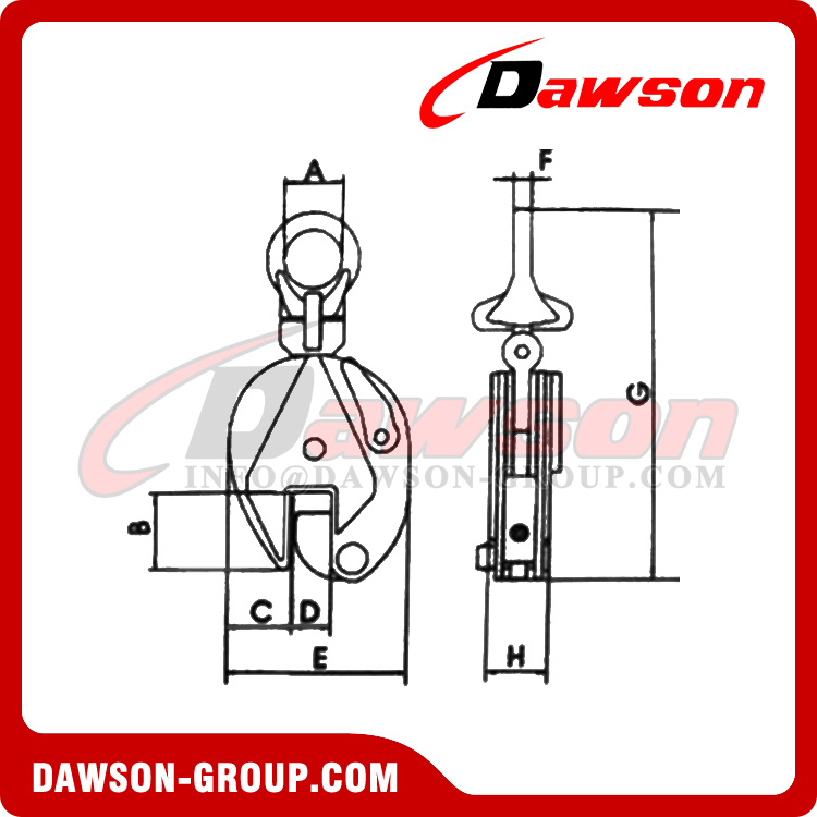 DS-QC Type Vertical Plate Lifting Clamp with Lock Device, Lifting Clamp ...