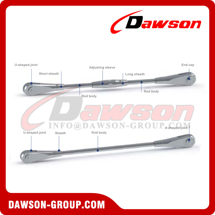 Stainless Steel Pull Rod OU Type, SS Tie Rod Eye & Jaw, Stainless Steel ...