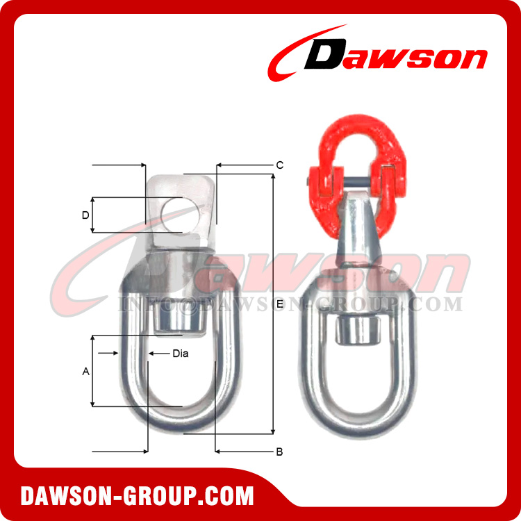 Stainless Steel Swivels for Connector, AISI316 Swivel, AISI304 Trawl ...