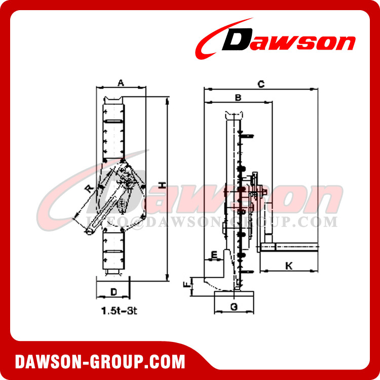 3T Ratchet Steel Jack, 3000KG Mechanical Steel Jack - Dawson Group Ltd ...