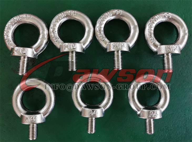 Stainless Steel 316 Drop Forged DIN580 Lifting Eye Bolt, T316 Rigging Hardware - Dawson Group ...