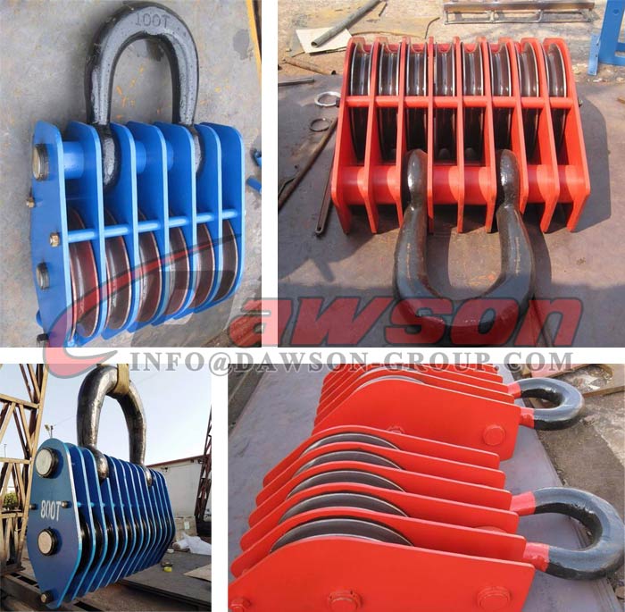 Hook (Chain link) Series Closed Double Wheel Pulley, closed double ...