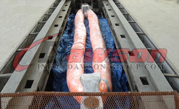 WLL 800T Polyester Round Slings, 800000kg Heavy Duty Endless Type Crane ...