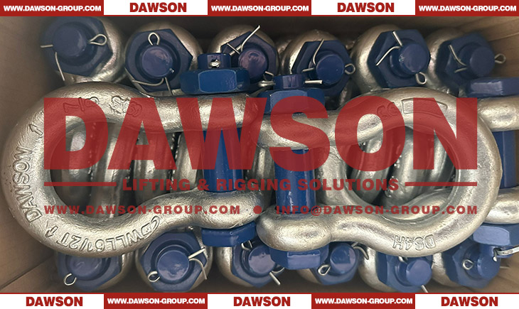 Dawson Brand Hot Dip Galvanized US Type DG2130 Bow Shackle with Safety ...