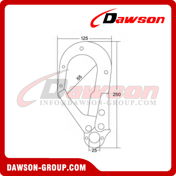 DS-DE8001 High Strength Dielectric Rope Snap Hook, Dielectric Scaffold Hooks - Dawson Group Ltd ...