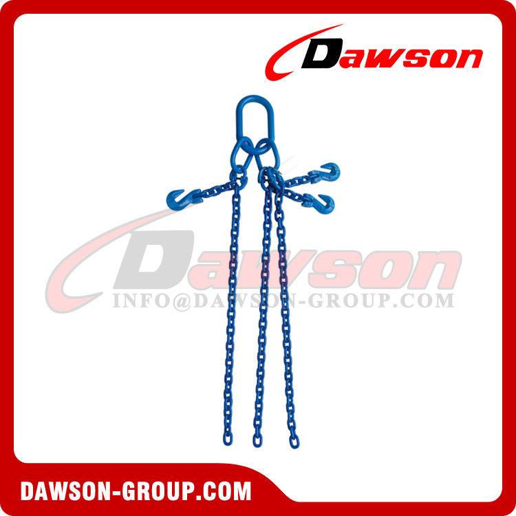 G100 Triple Legs Lifting Chain Slings / Grade 100 3-Legs Adjustable ...