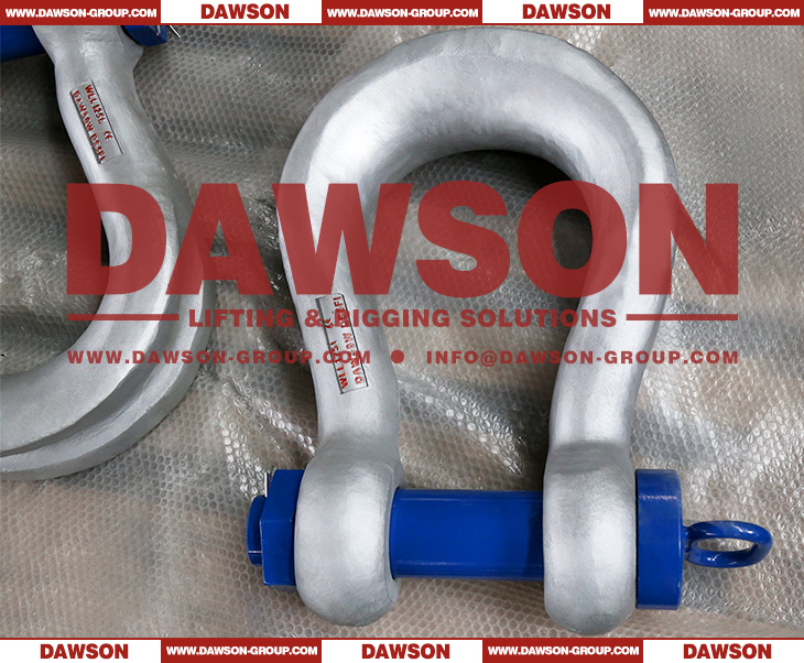 DG2160 Alloy Steel Bolt Type Wide Body Shackle for Synthetic Web Slings ...