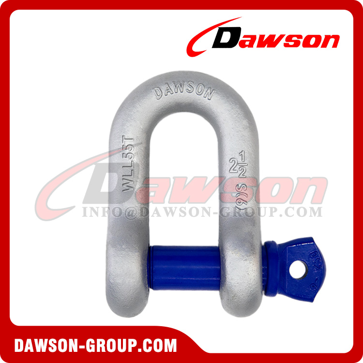 WLL 55T US Type Screw Pin Chain Shackles, Drop Forged Steel Bolt Type ...
