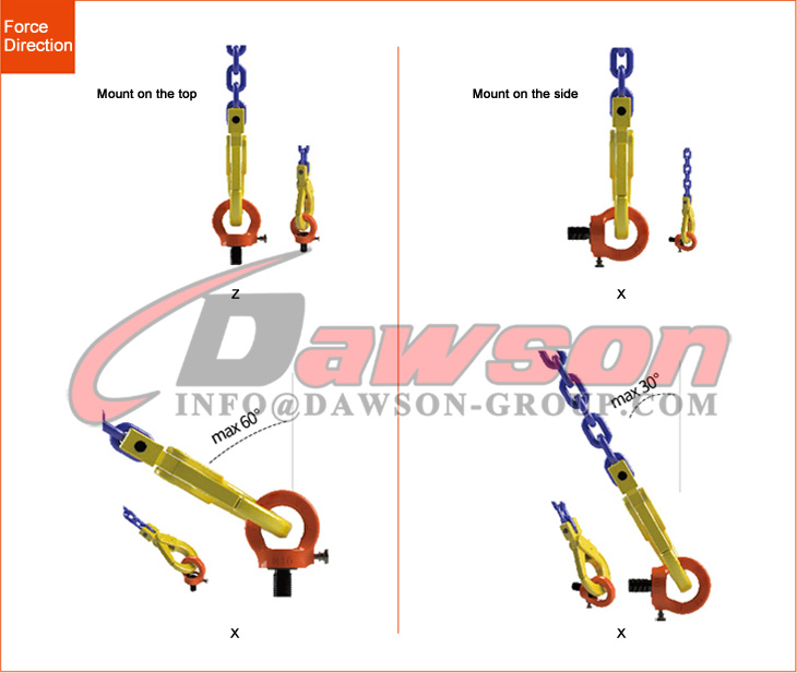 DWS094 G80 Eye Type Rotating Ring, Swivel Hoist Ring, Lifting Points ...