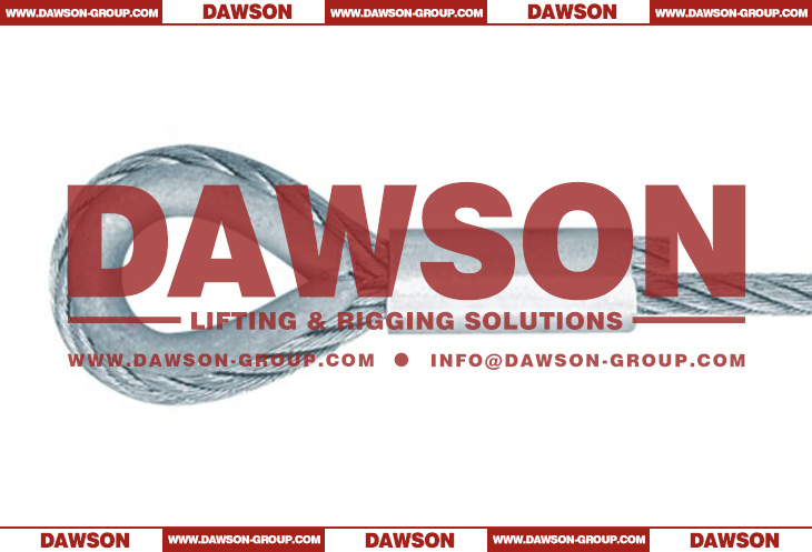 Wire Rope Sling with a Thimble Hard Eye on Each End, Single Leg Hard ...