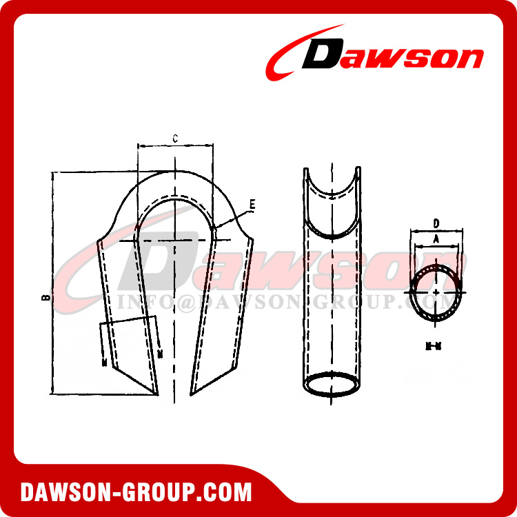 Tubular-Tube Thimble without Gusset, Hawser Thimbles Suitable for Fiber ...