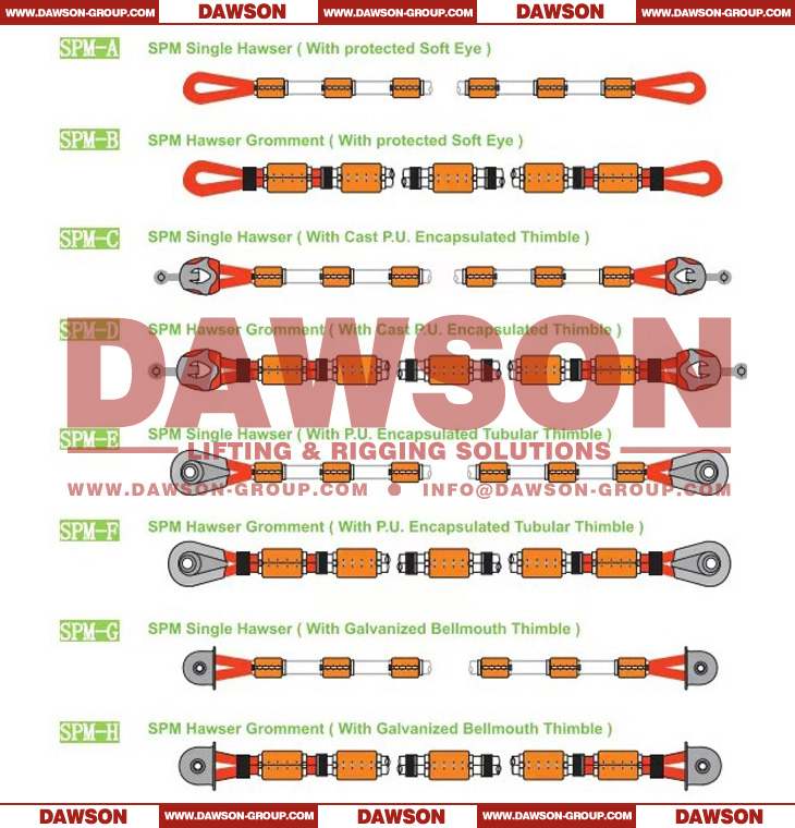 SPM Ropes, Double Braided Nylon Rope, SPM Single Hawser, SPM Hawser ...