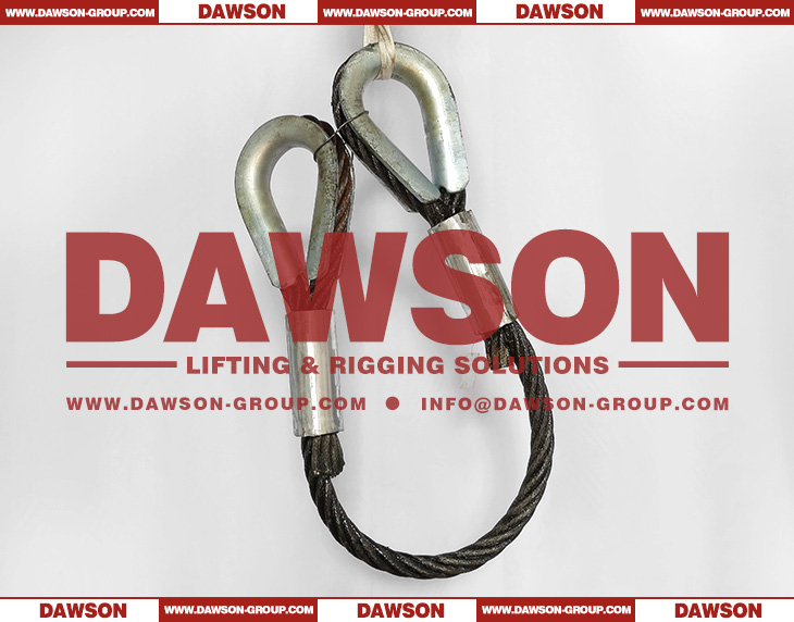 6×36+IWRC Hot Dip Galvanized Steel Wire Rope Eye Slings with DG414 Wire ...