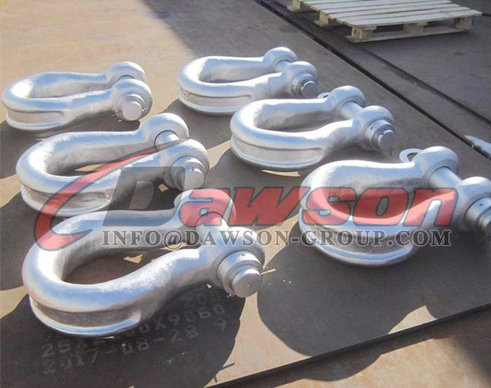 Large WLL Shackle with Circular Cross-Section, Alloy Steel Heavy Duty ...