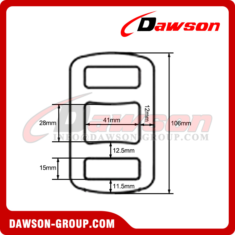 DAWSON DS-OWLB4050 40mm 10T Forged White Zinc Plated One Way Lashing ...