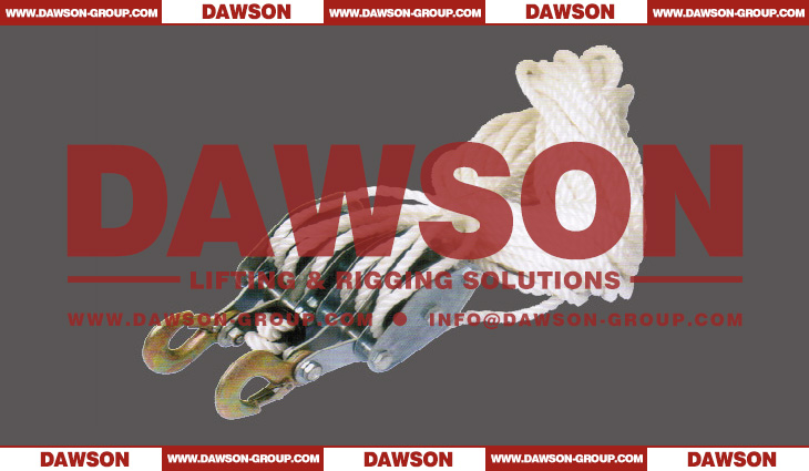 DAWSON 2000Lbs Poly Rope Hoist Manual Hand Pulley Wheel Block and ...