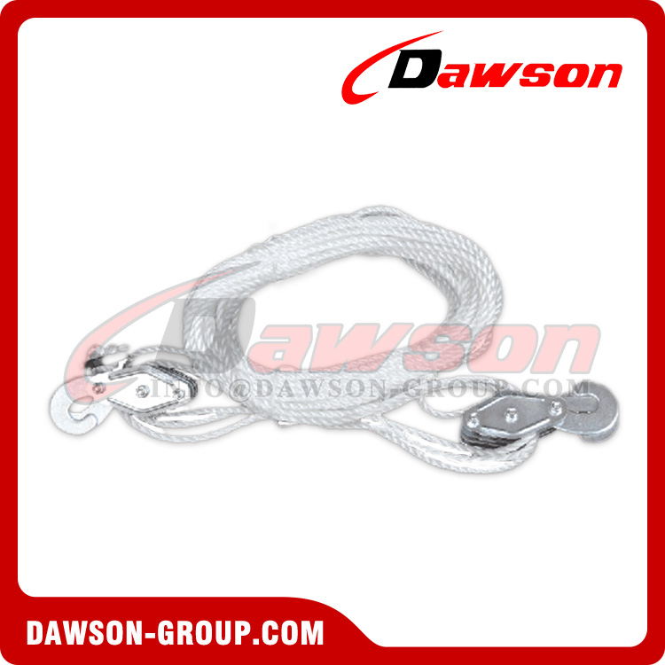 DAWSON 800Lbs Rope Pulley Hoist Rope Hoist Manual Pulley System Lifting ...