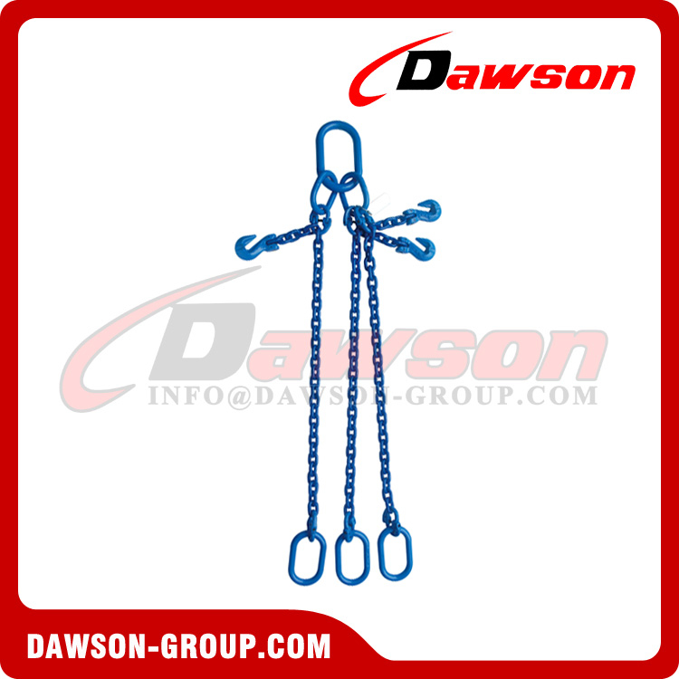 G100 Triple Legs Lifting Chain Slings / Grade 100 3-Legs Adjustable ...