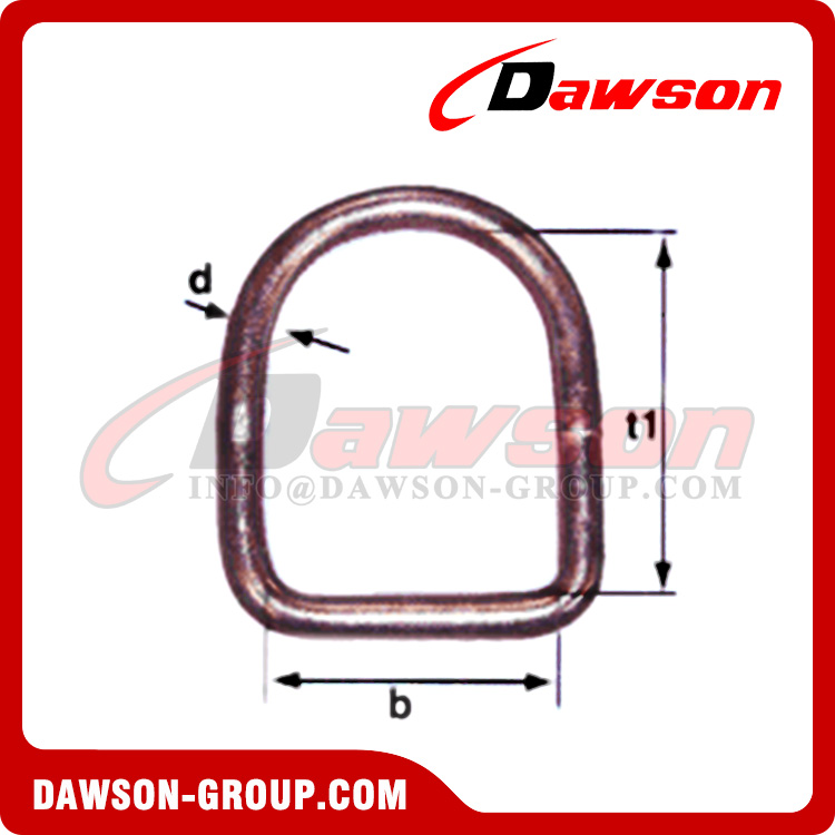 DS140B G80 Galvanized D-ring for Webbing Sling, Grade 80 D Ring for Web ...