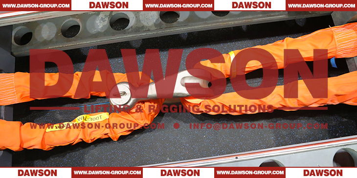 DAWSON WLL300t WIDE BODY SHACKLES X DAWSON WLL 300t HMPE ROUND SLINGS ...