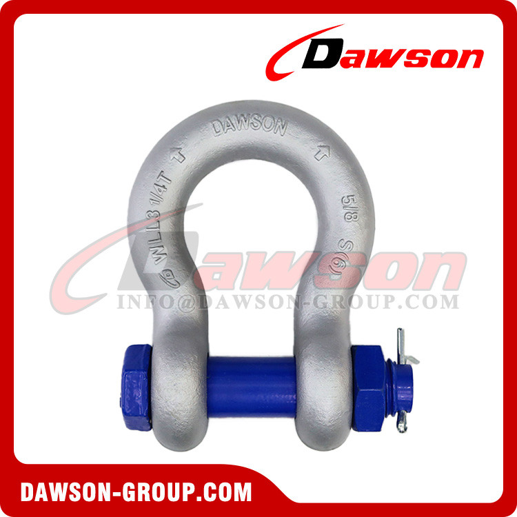 WLL 3-1/4T US Type Bolt Type Anchor Shackles, Drop Forged Steel Chain ...