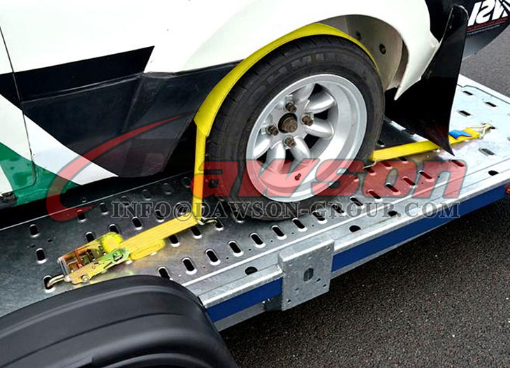 50MM Over-Wheel Car Recovery Transporter Trailer Straps, Kit of 4 Over ...