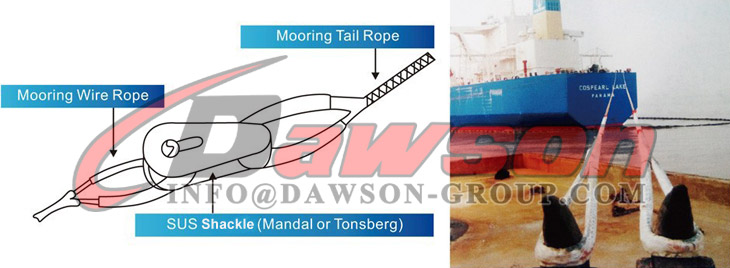 8/12 Strand Mooring Tails, Nylon Mooring Tails, Nylon Double Braided Mooring Tails, PP ...
