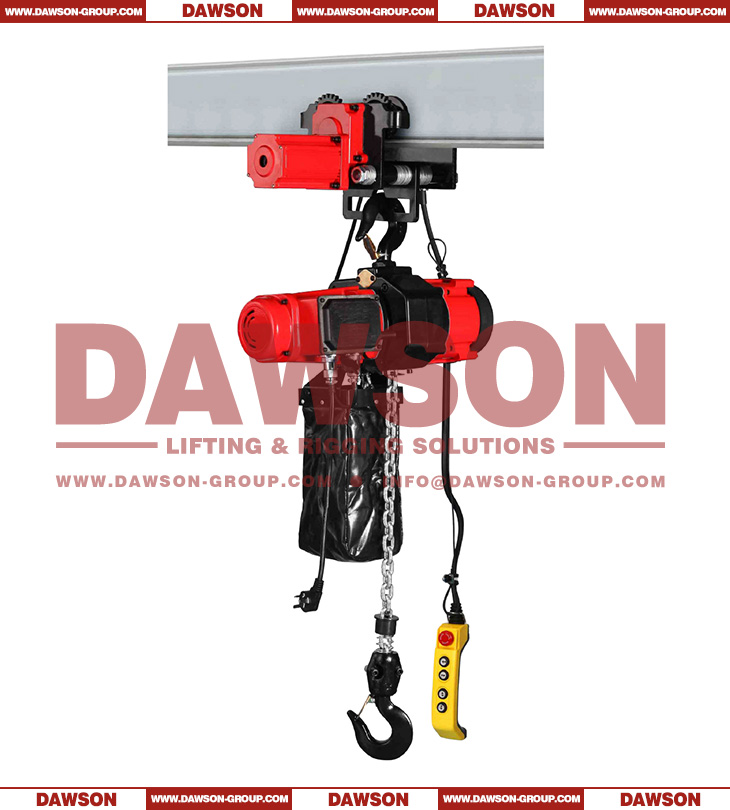 DAWSON DS-TNH Series Electric Chain Hoist with a Monorail Trolley ...