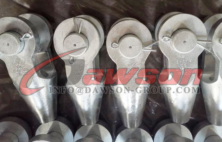 High Tensile Steel Open Spelter Wire Rope Sockets DG-416, Forged Steel ...