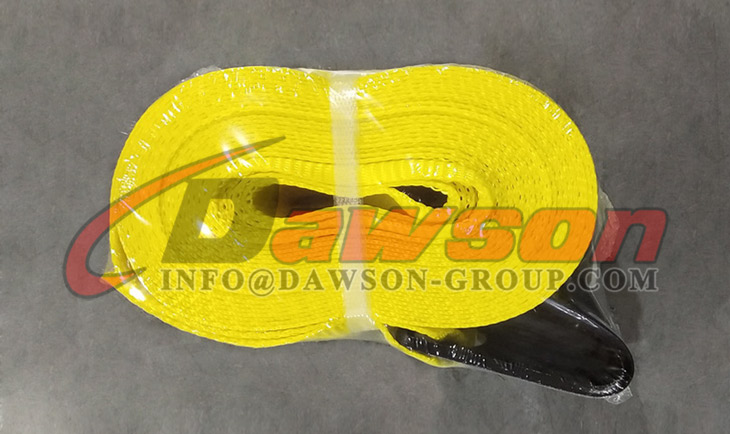 4 inch Custom Winch Strap with Flat Hook and Edge Protector, 4 ...