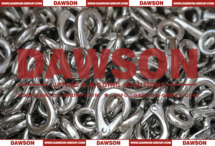 Rigid Eye Snap Hook, 90 degree Fixed Eye Spring Snap Hook - Dawson ...