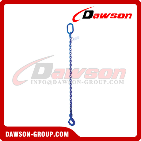 G100 Single Leg Lifting Chain Sling / Grade 100 Adjustable Chain Slings ...