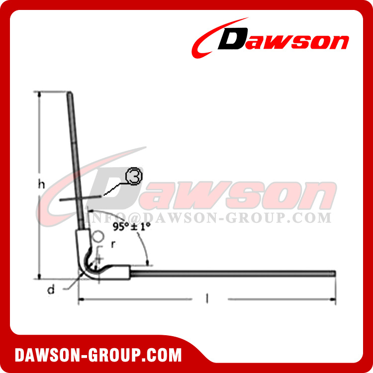 Bent (Angled) Cast-in Loop, Precast Concrete Lifting Device for ...