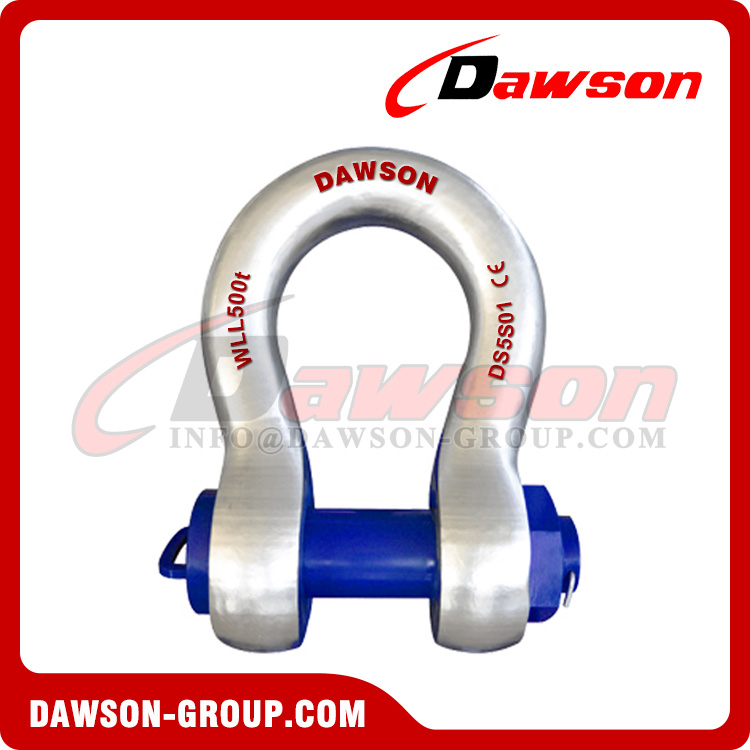 WLL 500T Heavy Duty Round Body Anchor Shackle, Large WLL Wide Body ...