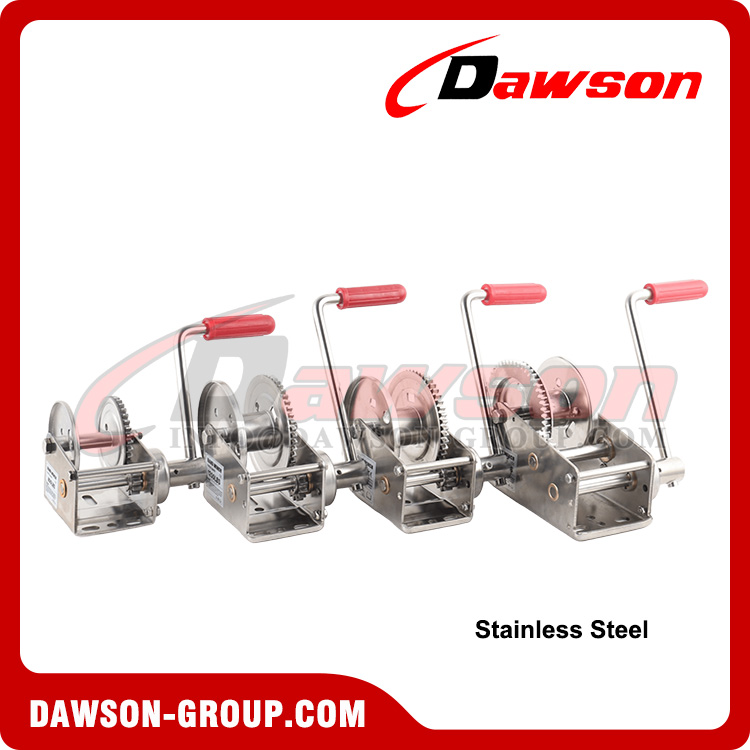 DSHW-F Stainless Steel Hand Winch with Steel Wire Rope or Webbing ...