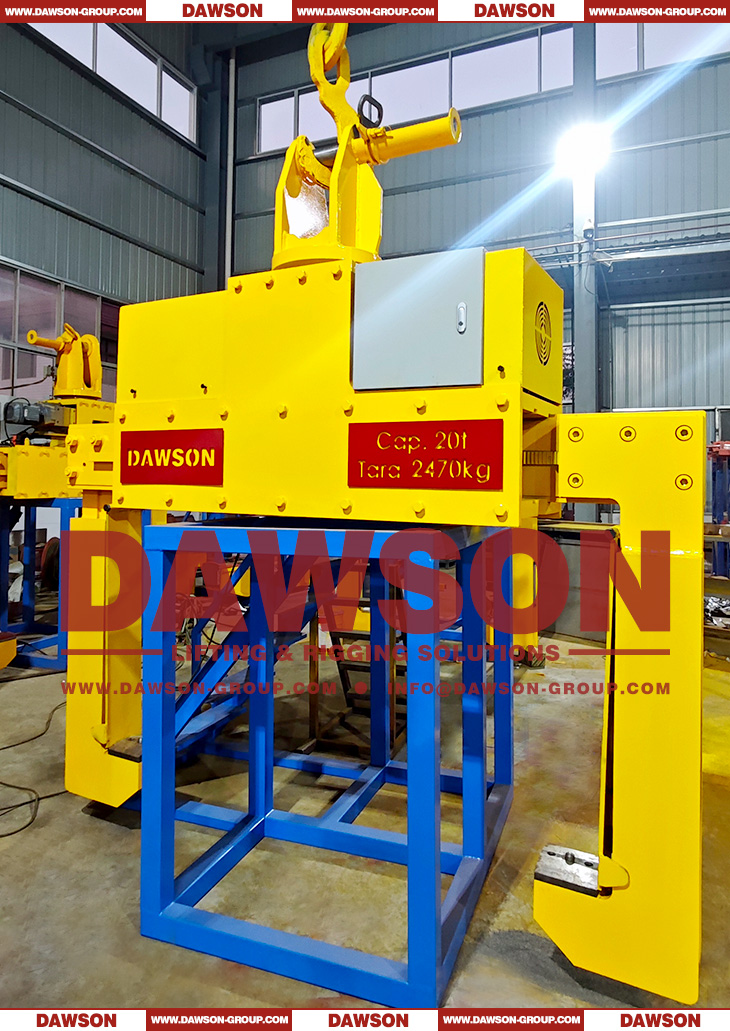 DAWSON 20T Electric Coil Tongs, Steel Coil Rotating Lifting Tongs ...