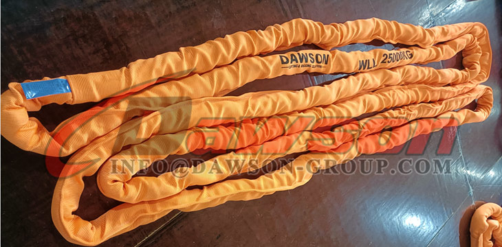 WLL 25T 25000kg Polyester Round Slings, Heavy Duty Round Lifting Slings ...