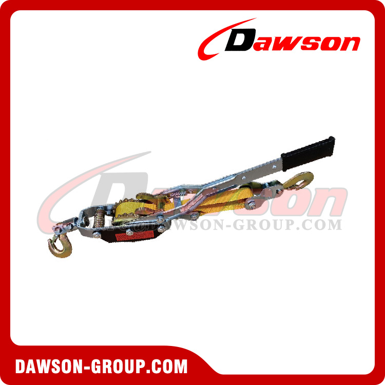 DAWSON 2T Single Gear Dual-Gear Web Strap Puller Ratchet Hand Puller with Webbing Strap Hand ...