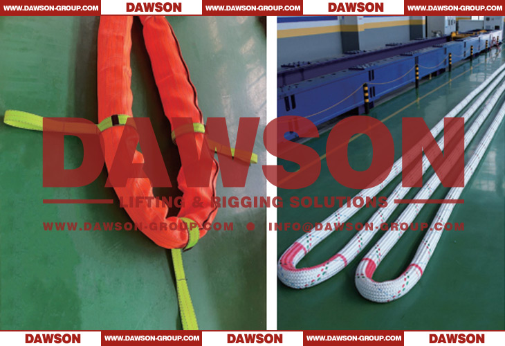 DAWSON LIFTINGMAX® Plus 72-288MM HMPE/UHMWPE Synthetic Fiber Heavy Fibre Rope Round Sling for ...