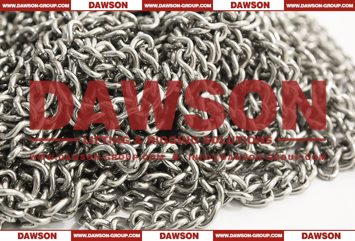 Stainless Steel 316 Twisted Welded Link Chain, SS316 Twist Link Chain ...