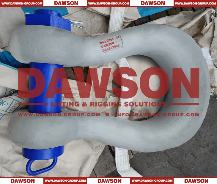 DAWSON WLL300t WIDE BODY SHACKLES X DAWSON WLL 300t HMPE ROUND SLINGS ...