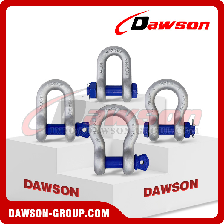 WLL 2T US Type Bolt Type Anchor Shackles, Drop Forged Steel Chain ...