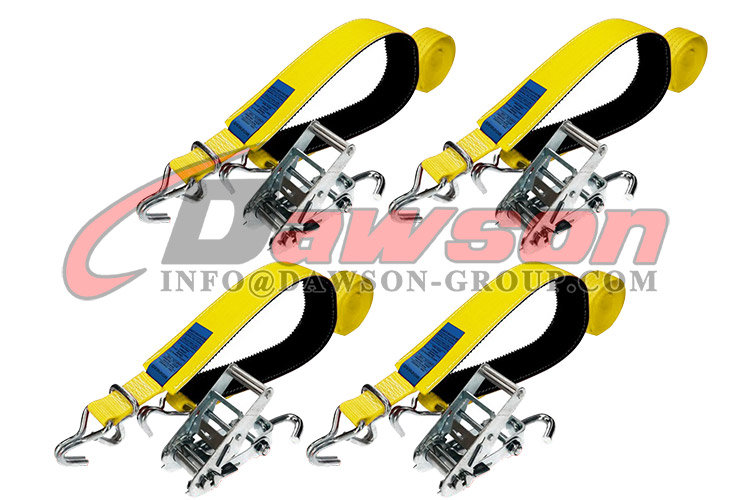 50MM Over-Wheel Car Recovery Transporter Trailer Straps, Kit of 4 Over ...