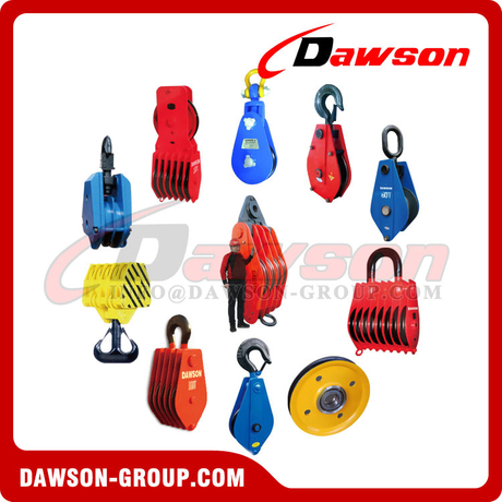 DAWSON Heavy Duty Snatch Block, Lifting Pulley Blocks, Wire Rope Pulley ...