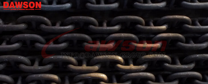 R4s Grade Mooring Chain for Marine Structure, Hot Dip Galvanized or Painted Black, 34mm to 152mm ...