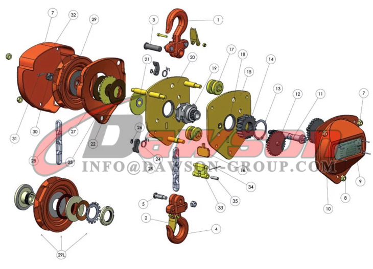 0.5T 1T 1.5T 2T 3T 5T 10T 20T Chain Block for Loading and Unloading ...