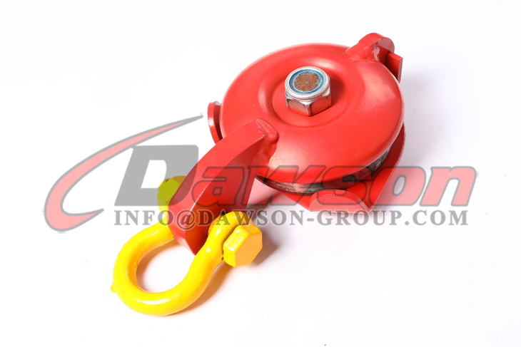 Malleable Iron Shell Block For Manila Rope Double Sheave With Shackle ...