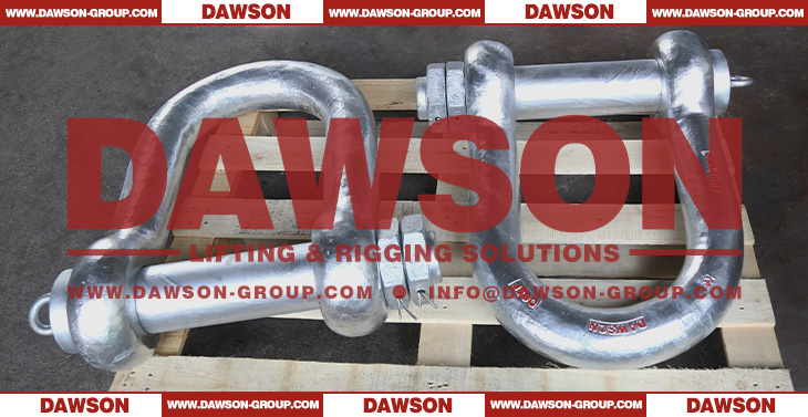 DAWSON Forged Alloy Steel Heavy Duty Hawser Shackle with Double Nuts ...