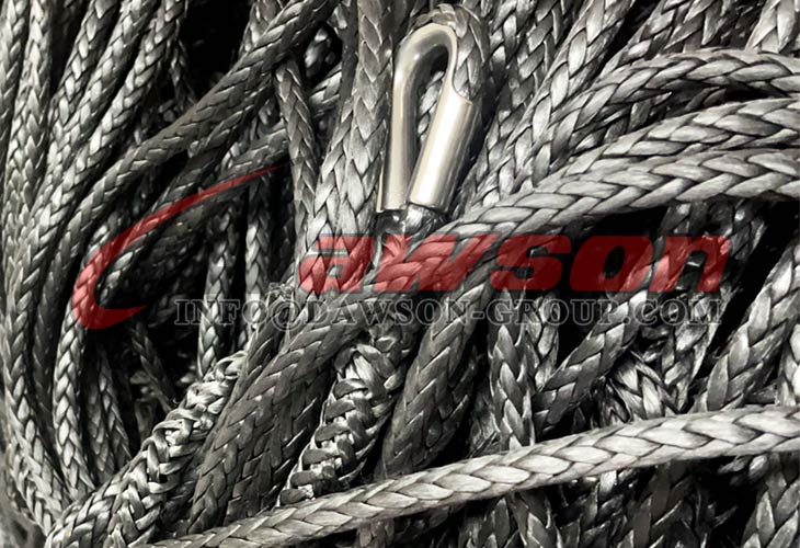 Synthetic HMPE Winch Rope Kit, 12 Strands UHMWPE Braided Rope with ...
